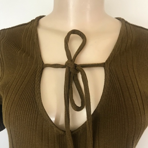 Forever 21 | Tops | Brown Chest Tie Blouse | Poshmark